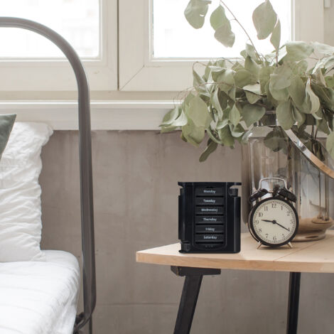 Set of 2 Relaxdays 7-Day Pill Tower, Weekly Medicine Boxes, 4 ...