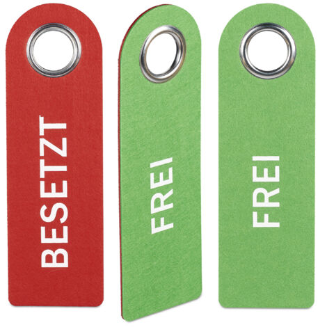 6x Door Sign "Occupied/Free", Set of 6, Hanging WC Plaques, Double ...