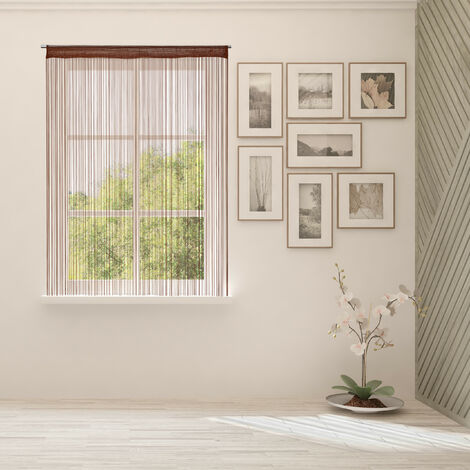 Set of 1 Relaxdays String Curtain, Pull-through, can be shortened, for ...