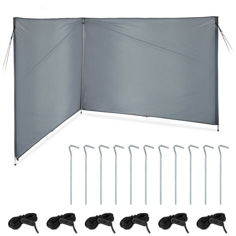 Relaxdays Privacy and Wind Screen, Protection, Camping & Beach, HxW: 1 ...