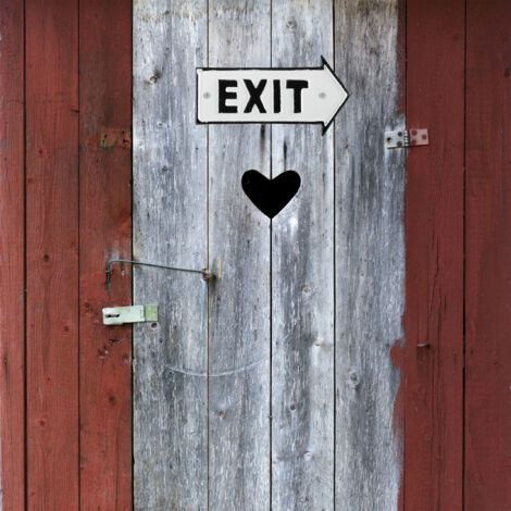 Set of 5 Relaxdays Exit Sign, Decorative Plaque For Wall, Antique Look ...