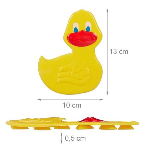 Relaxdays Set of 5 Non-slip Bath Stickers, Duck Design, Shower Pads ...