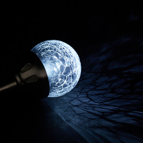 Relaxdays Solar Lamps, Set of 3, LED Lights Sphere, Dimensions H x D ...