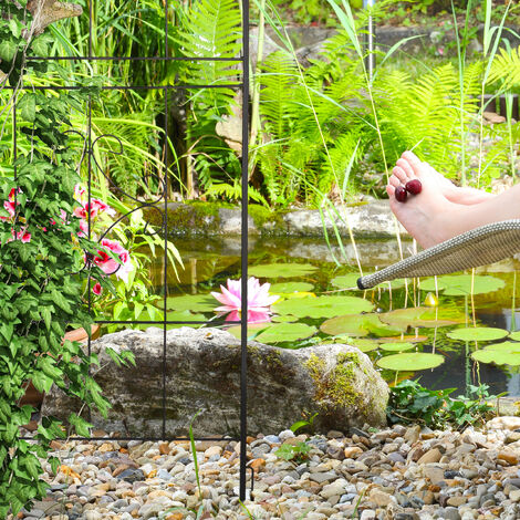 Relaxdays Garden Trellis, Set of 2, HxW 150 x 50 cm, Metal, Support for ...