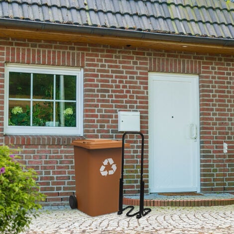 Relaxdays Rubbish Press For Wheelie Bins, Set of 2, Household Waste ...