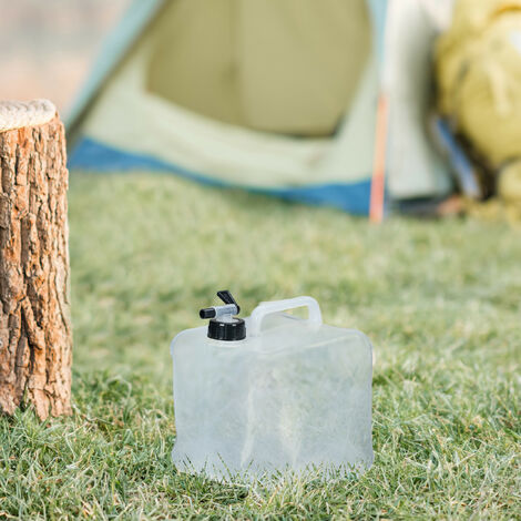 Relaxdays Folding Water Canisters, 5 Litres, Set of 4, with Tap ...