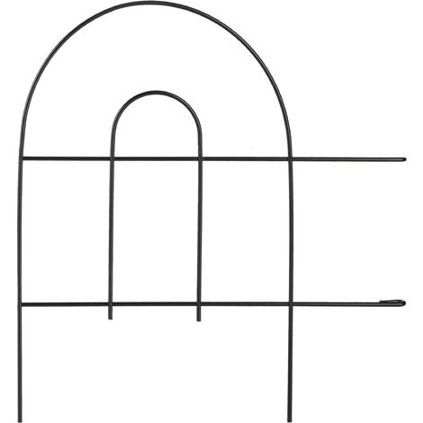 Relaxdays Lawn Edging, H x W: 44.5 x 43 cm, 6 Components, Garden ...