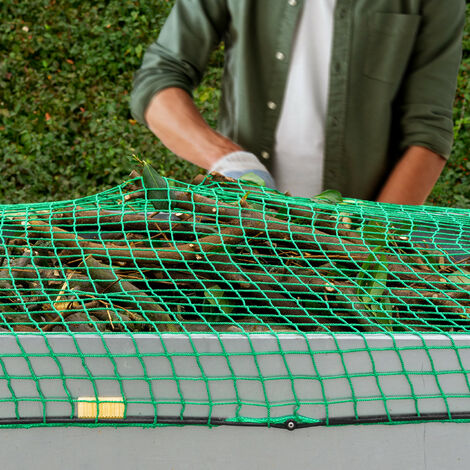 Relaxdays Trailer Net, 2 x 3 m, with 8 Hooks, Corner Markings, Rubber ...