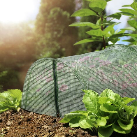 Relaxdays Grow Tunnel, 5 m Long, PE Plastic with Zip, Plant Greenhouse ...