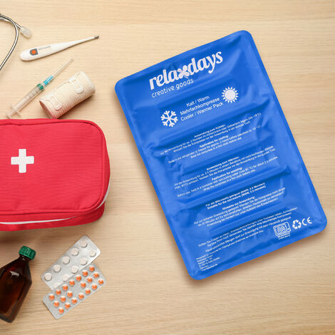 Relaxdays Hot and Cold Pack, Warm Compress, 25 x 36 cm, Gel Cooling Pad ...