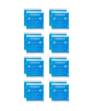 Relaxdays Cooling Pads, Set of 16, Cold-Warm Compresses, 14 x 13 cm ...