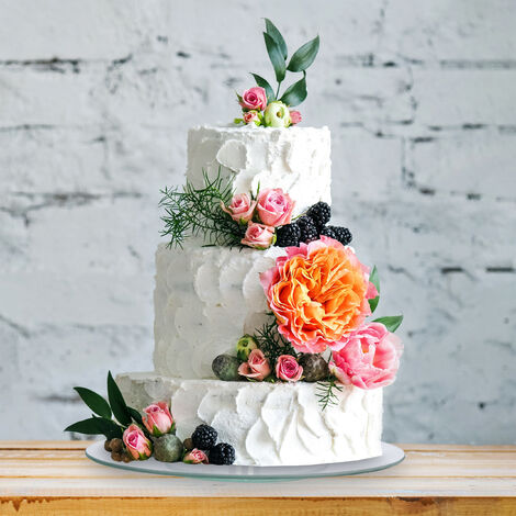 Relaxdays Rotating Cake Plates, Round Pastry Display, for Serving ...