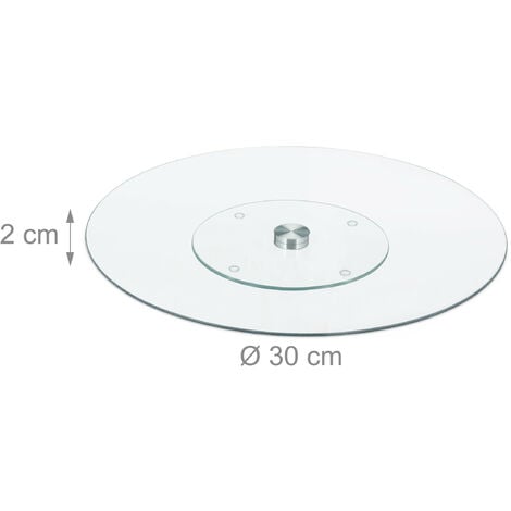 Relaxdays Rotating Cake Plates, Round Pastry Display, for Serving ...
