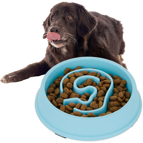 Relaxdays Slow Feeder Bowl, Anti Gulping, Food for Dogs, 650 ml, Eat ...
