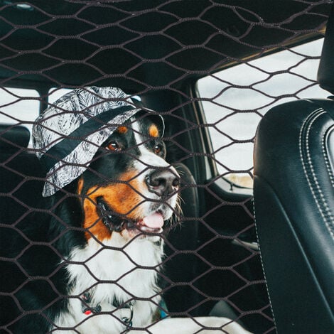 Relaxdays Partition Net for Dogs, 100 x 100 cm, Car Netting with Hooks ...