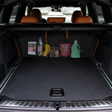 Relaxdays Luggage Net for Car, Elastic Storage Netting, Boot Barrier ...
