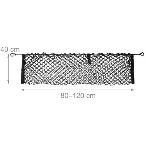 Relaxdays Luggage Net for Car, Elastic Storage Netting, Boot Barrier ...