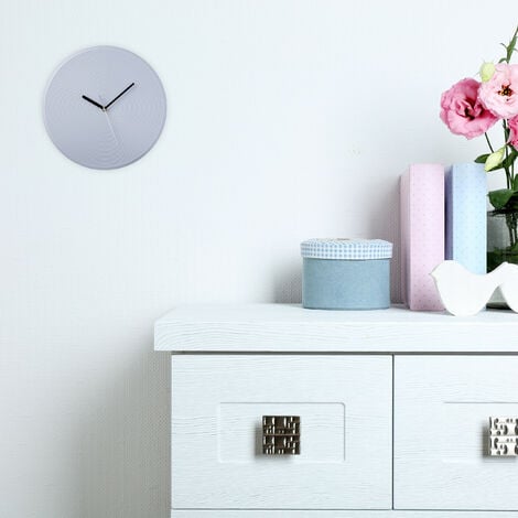 Relaxdays Wall Clock, Modern, Battery Powered, Kitchen, Office, Analog ...