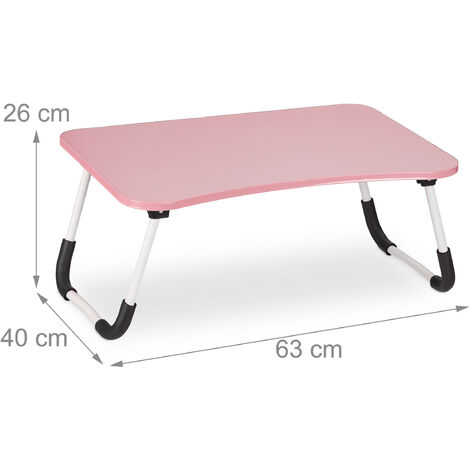 Relaxdays Lap Desk, for Bed & Sofa, Folding Laptop Tray, HWD: 26 x 63 x ...