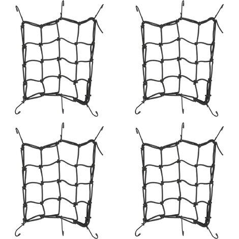 Relaxdays Cargo Net for Bicycle & Motorbike, Set of 4, for Bike Basket ...