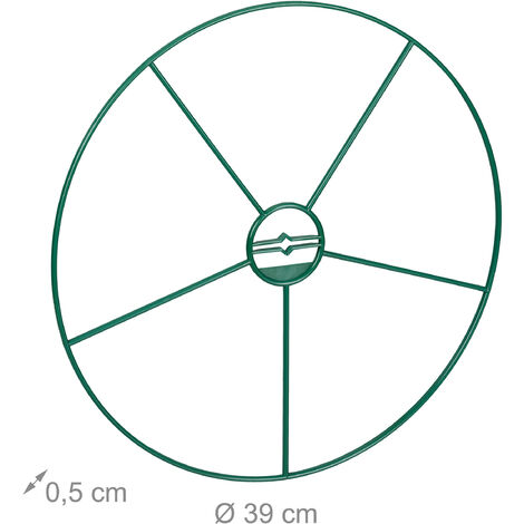 Relaxdays Set of 6 Plant Rings, Ø: 39 cm, for Perennials & Shrubs ...