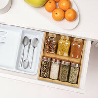 Relaxdays 2x Spice Racks, 3 Compartments, Slanted Compartments ...