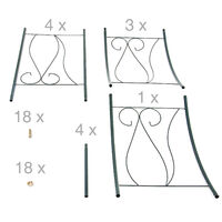 Relaxdays Trellis Archway, Powder-Coated Steel Support Arch for ...