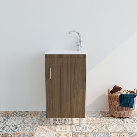 Mobile lavatoio in Legno ROVERE MEDIO 45X50 cm asse lavapanni pilozza ...