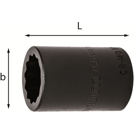 CHIAVE A BUSSOLA MACCHINA CON BOCCA POLIGONALE 235 1/2 MN 32 MM