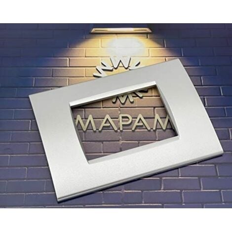 Placca 3 posti Living light bticino silver compatibile grigio Tipo ...