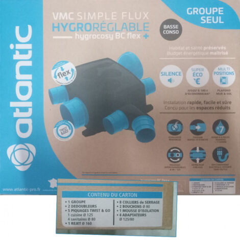 groupe vmc - atlantix hygrocosy bc flex - extra plat - atlantic 412280