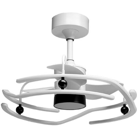 Ventilador DC ALISON blanco, 3 aspas, 125W+125W LED