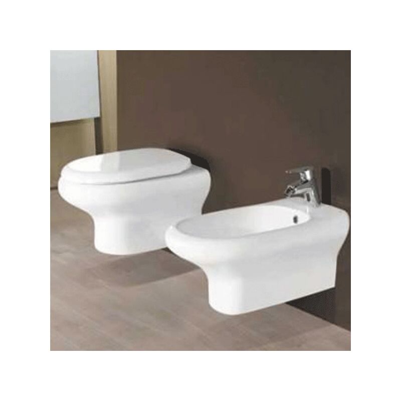 Sanitari sospesi Compact Rak Ceramics: WC, Bidet, Copriwater Bianco