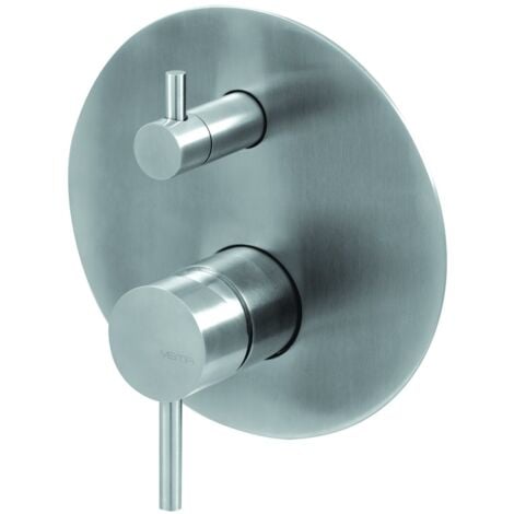 Miscelatore doccia con deviatore acciaio inox Vema TIBER STEEL V17142 Satinato