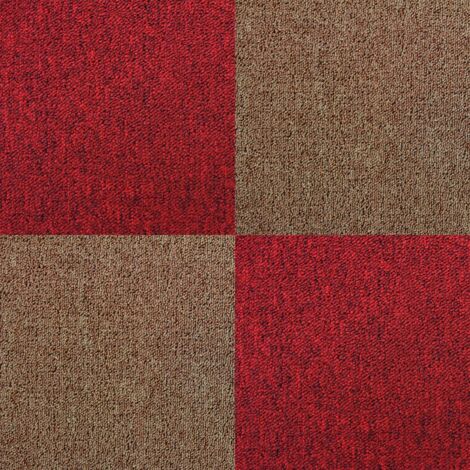 Dalle de Moquette Ultra-Résistant Couleur Sable & Rouge Écarlate pour ...