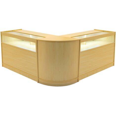Comptoirs de Vente en MDF Érable à LED Blancs Ensemble Iris CM60 B1200 ...