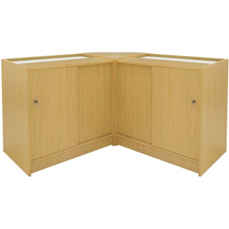 Comptoirs de Vente en MDF Érable à LED Blancs Ensemble Iris CM60 B900 3 ...