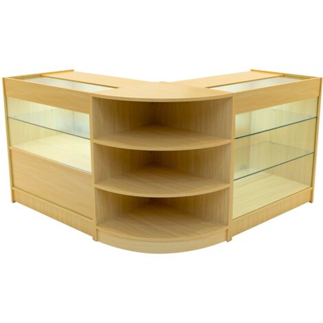 Comptoirs de Vente en MDF Érable à LED Blancs Ensemble Calliope LM60 ...