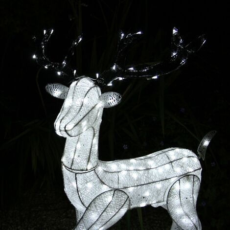 Cerf LED Illuminé Décoration de Noël 200 LEDs blanc froid Jardin ...