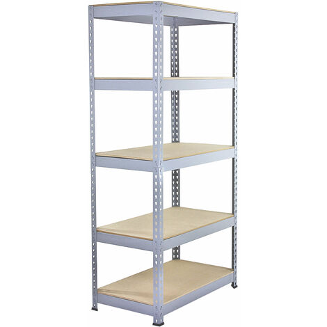 Monster Racking - 3 Rayonnages Q-Rax en Acier Sans Boulons Gris 90cm x ...