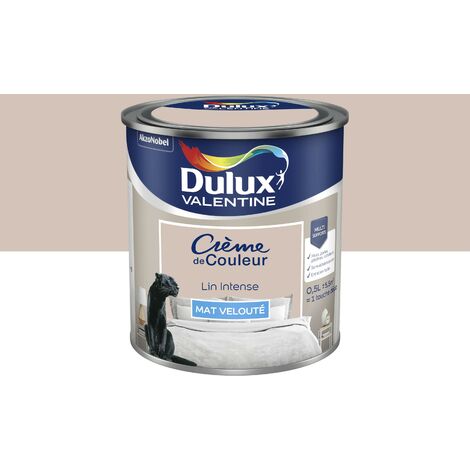 Peinture Crème De Couleur Mat Lin intense 0,5 L - Dulux Valentine