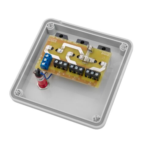 Pisces 3 Way Garden Switch Box - with Neon Indicator Light