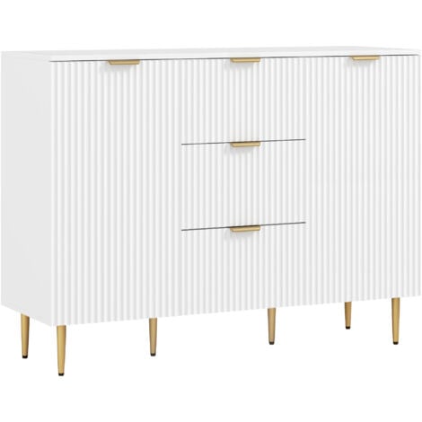 HOMCOM Buffet Cucina con 3 Cassetti, 2 Armadietti e Ripiani Regolabili ...