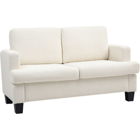 HOMCOM Divano 2 Posti Moderno con Cuscini Rimovibili Lavabili in ...