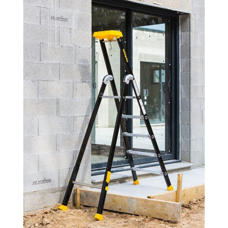 Profi Stehleiter 3 Stufen - Maximale Arbeitshöhe 2.66m - 439203