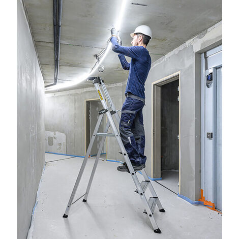 Stehleiter 3 Stufen - Maximale Arbeitshöhe 2.63m - 275203