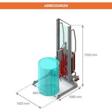 Semi-elektrischer Stapler - Automatische 1-Fass-Greifer - Max ...