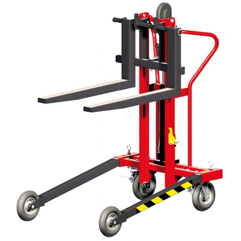 Handhubwagen mit Gabeln 775x540mm - Mini-Hubwagen mit Geländereifen ...