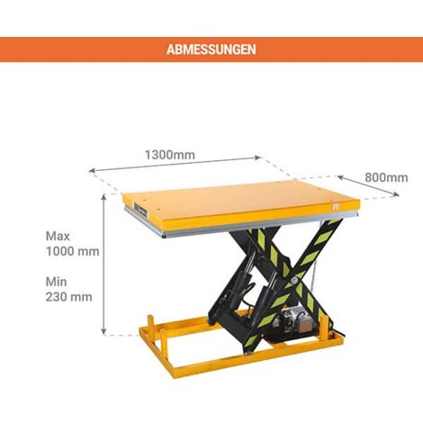 Elektrohydraulischer Hubtisch - Tragfähigkeit 2000kg - 1321053150