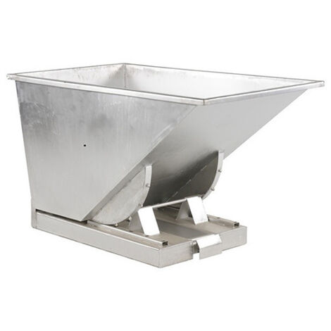Selbstkippender Abfallbehälter aus Edelstahl 304 - 600 Liter - LTS60